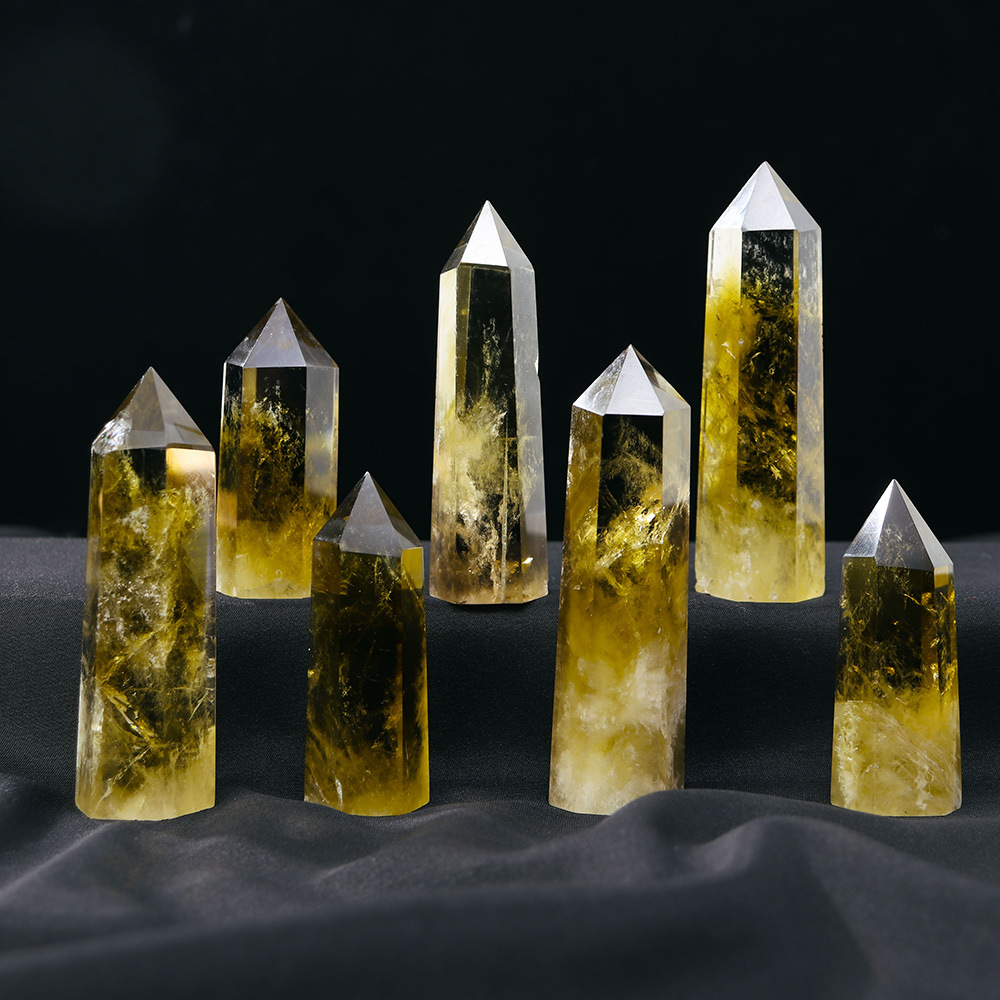 Brazilian yellow crystal columns - crystalmotif