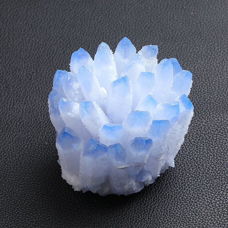 Natural blue crystal cluster ornament rough stone - crystalmotif